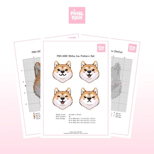 Shiba Inu Cross Stitch Pattern PDF Bundle Shiba Inu - Etsy Canada
