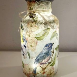 Bird Inspired Light up Bottle. Bird Decor. Bird Gift. Bird Lover Gift ...