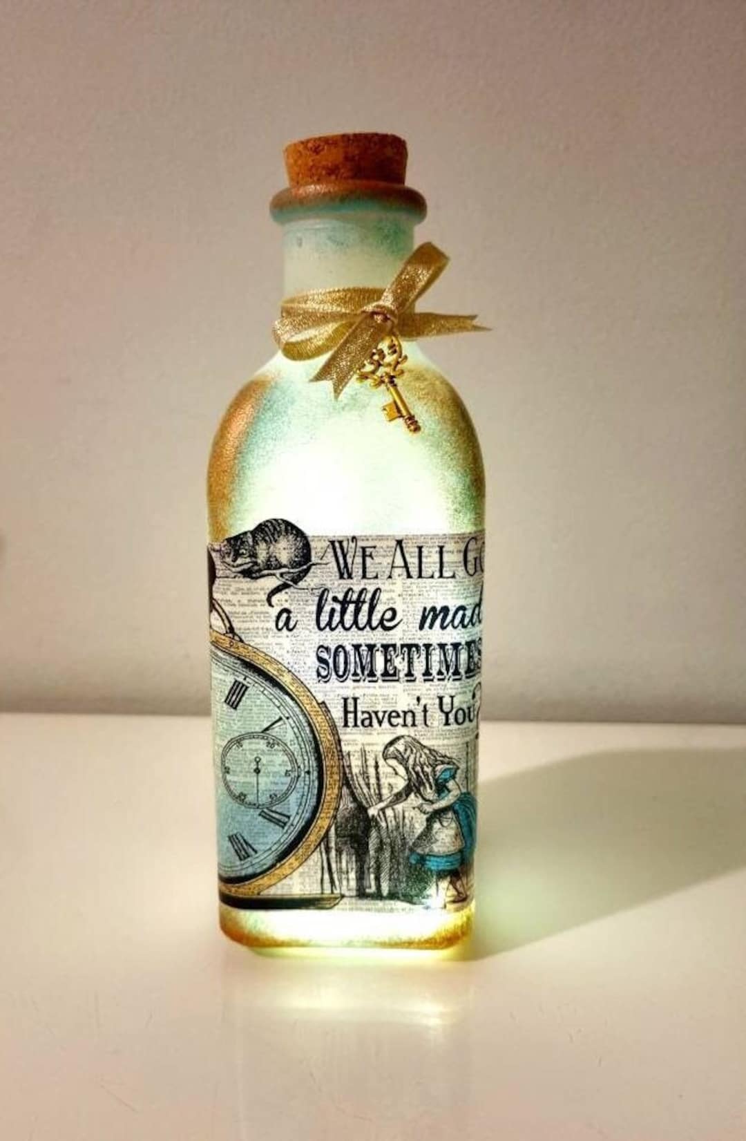 Alice in Wonderland Light up Bottle: Mad Hatter Tea Party Decor - Etsy