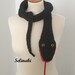 Knit Snake Scarf Shiny Black Animal Scarf - Etsy