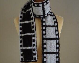 Knit Gray Filmstrip Scarf Film Roll - Etsy