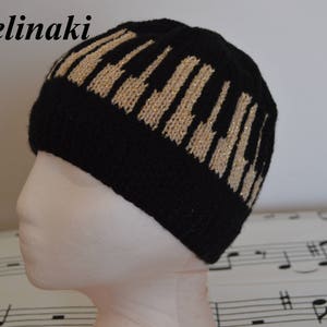 Knit Golden Piano Keyboard Knit Music Hat Beanie - Etsy