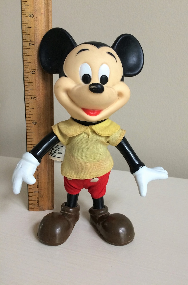 Rare Vintage 1960s Mickey Mouse Rubber Doll Poseable Figure | Etsy