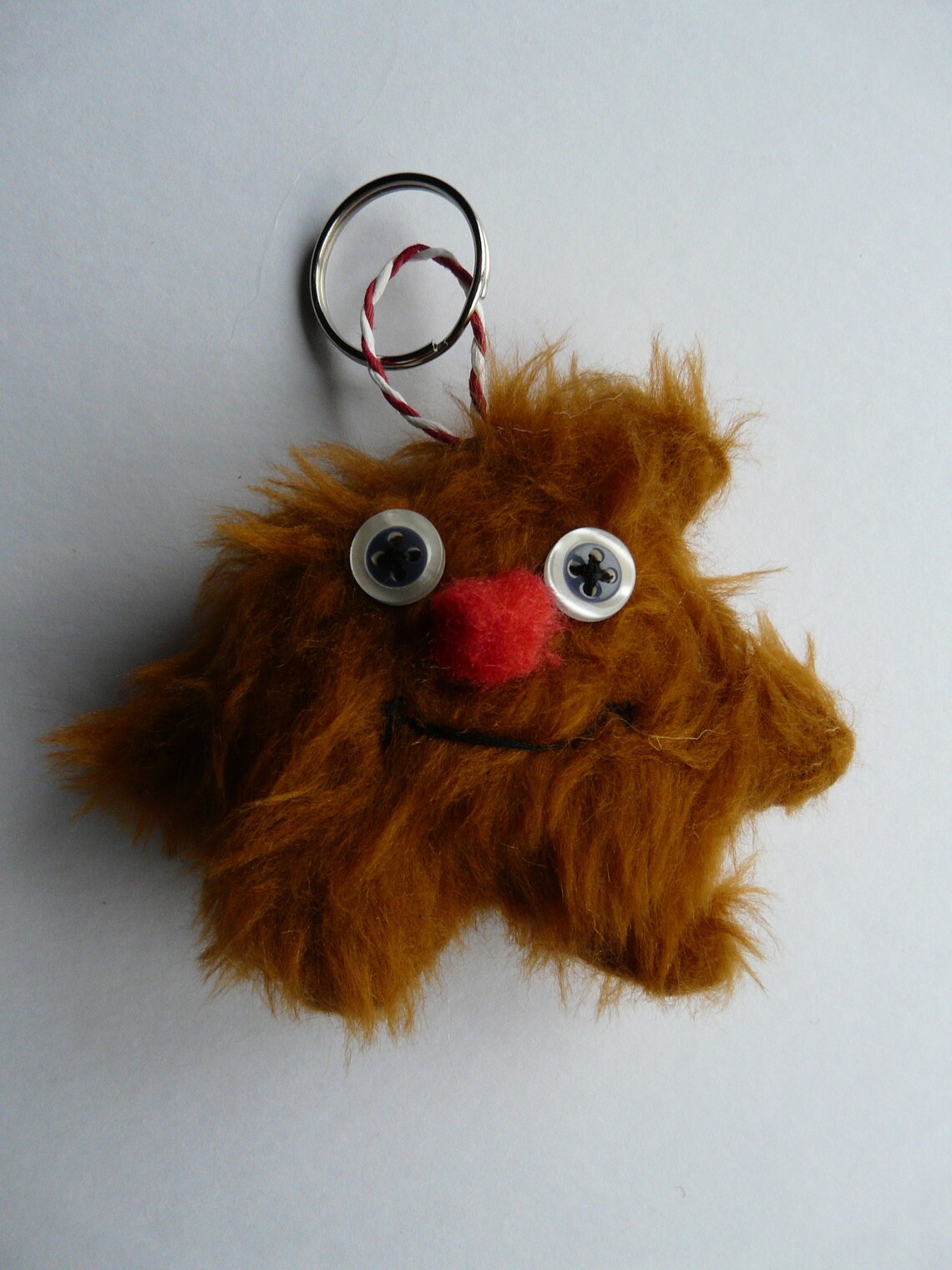 Brown Furry Mignon Boggle Eyed Monster Keyring / Fob BASÉ au - Etsy France