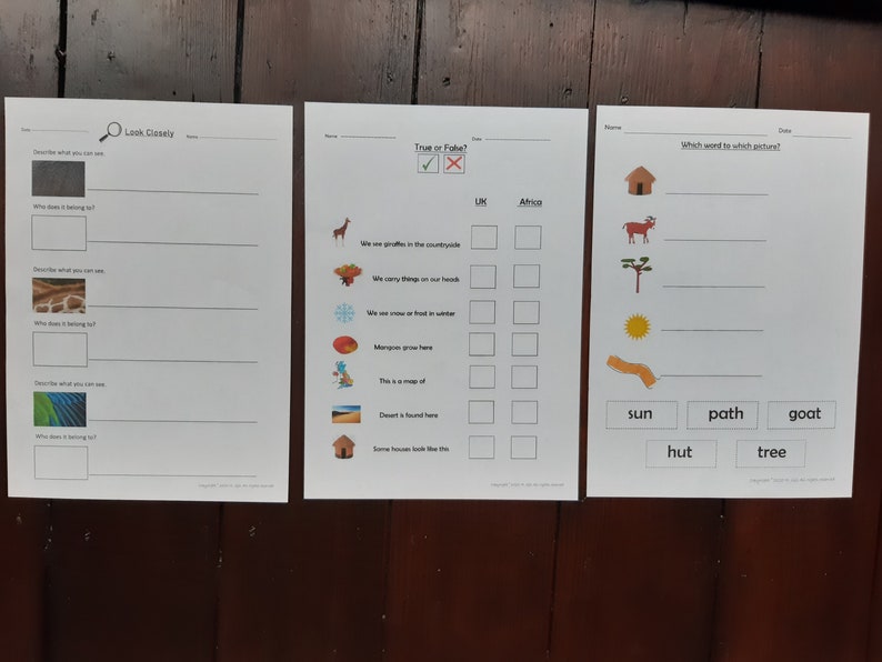 Printable Designs for HANDA'S Surprise Story Teaching - Etsy