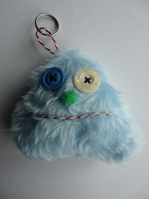 Blue Furry Cute Boggle Eyed Monster Keyring / Fob BASADO EN EL - Etsy ...