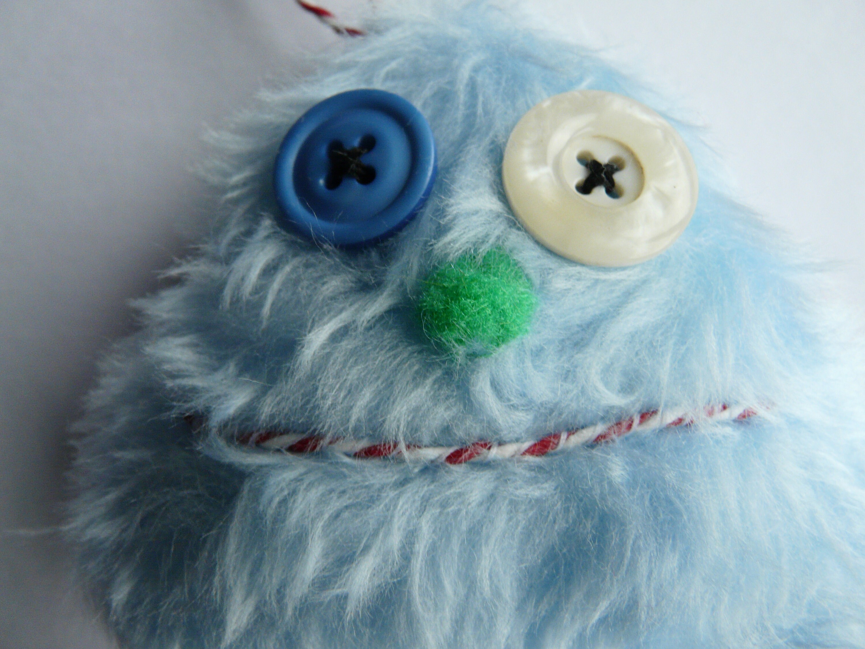 Blue Furry Cute Boggle Eyed Monster Keyring / Fob UK BASED - Etsy