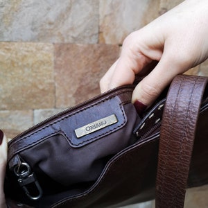Brown Leather Bag, Vintage Leather Bag, Travel Shoulder Bag , Woman's ...