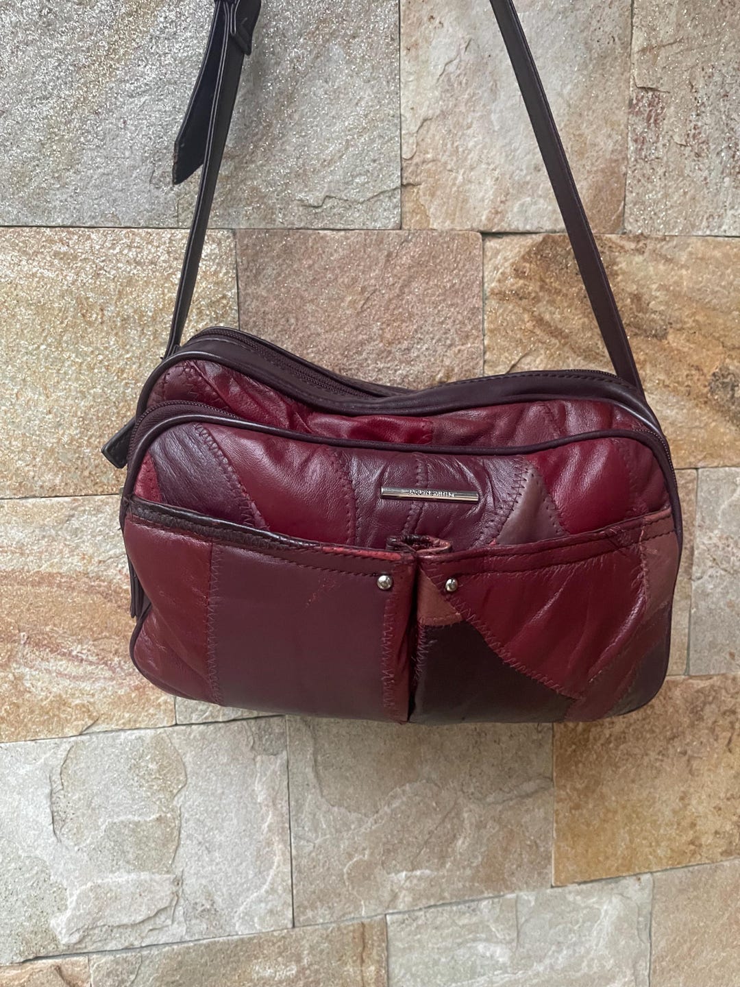 Red Leather Bag, Vintage Leather Bag, Travel Handbag, Woman's Purse ...