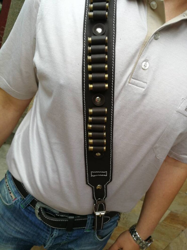 Shoulder holsters bandolier 357 shellsLeather Bandolier | Etsy