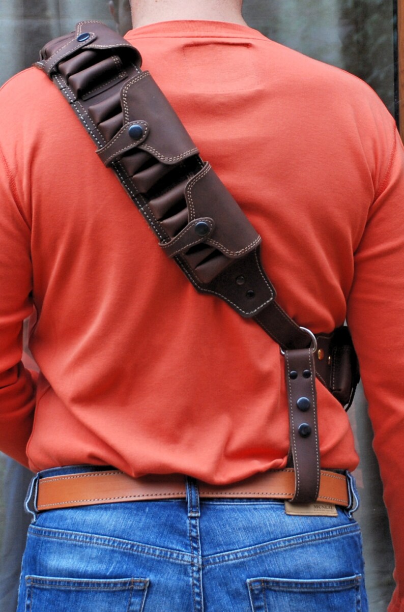 Shoulder holsters bandolier 12 gauge shells Flap over the | Etsy