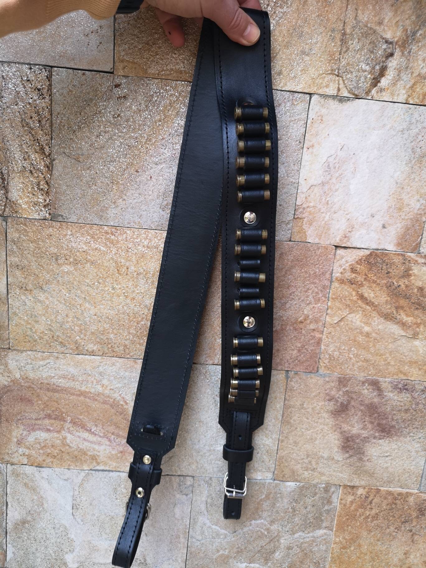 Handmade Leather Shoulder Strap With Adjustable Sections - Etsy