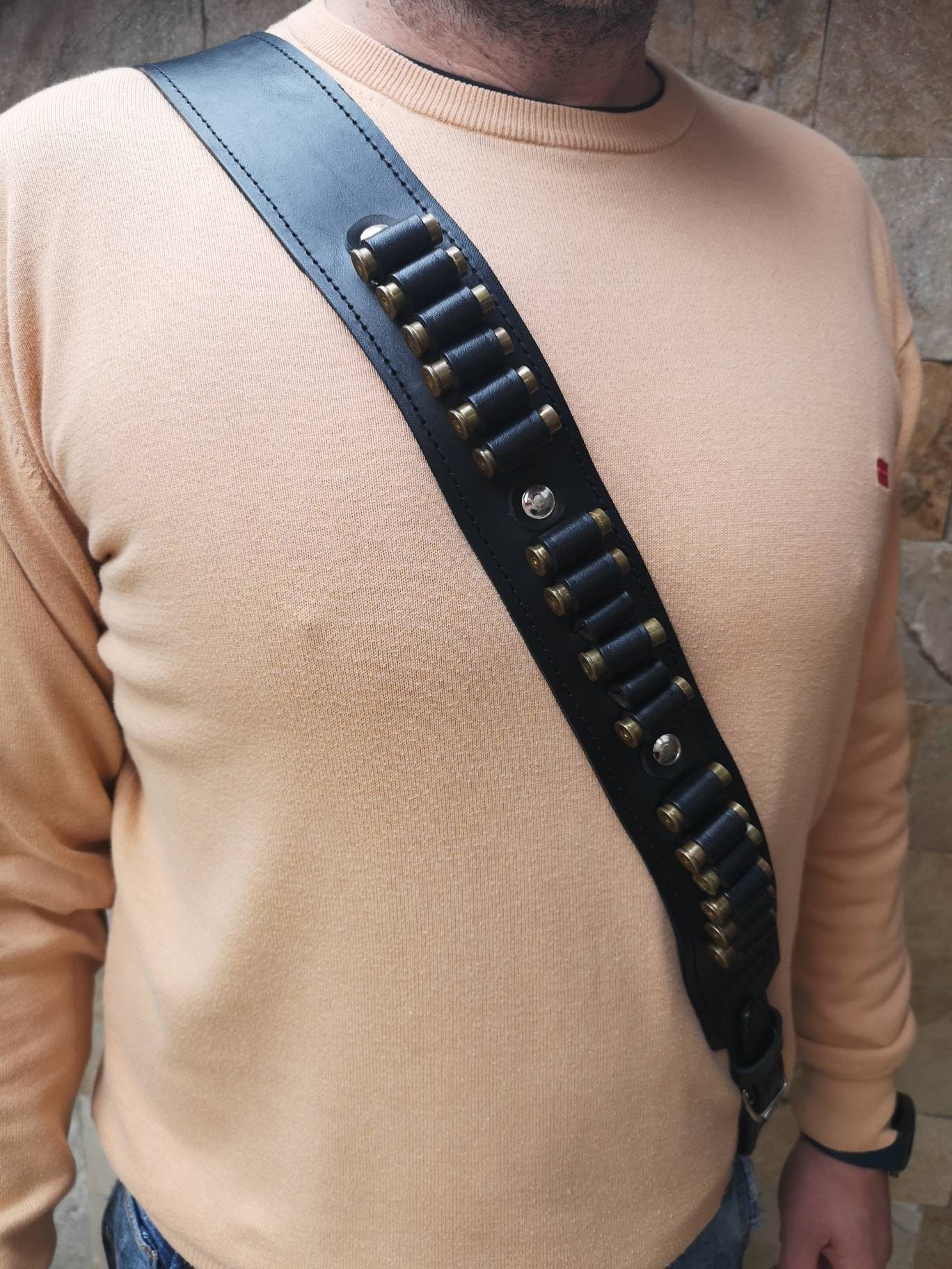 Handmade Leather Shoulder Strap With Adjustable Sections - Etsy