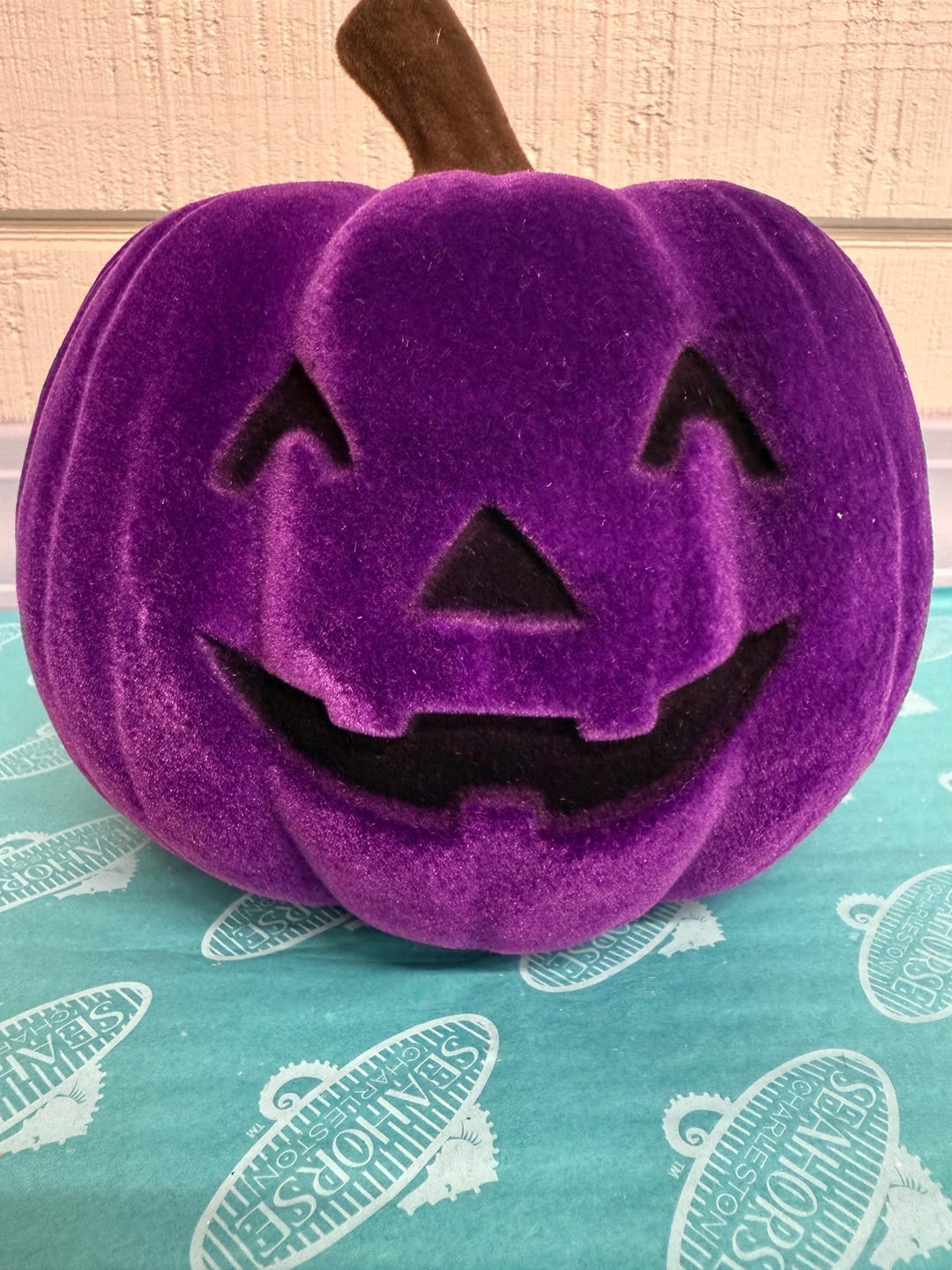 Flocked Purple Jack- O -lantern - Etsy