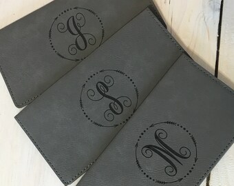 Monogram Checkbook Cover - Etsy