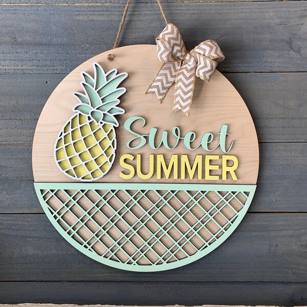 Pineapple Door Hanger - Etsy