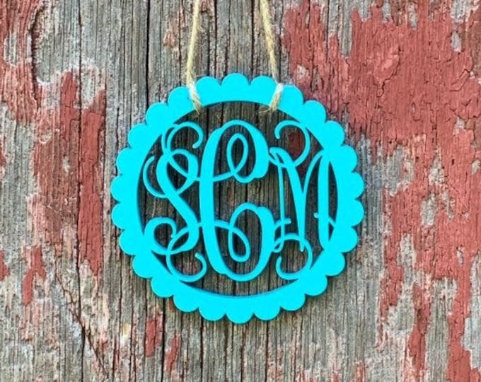 3-letter Monogram, Car Monogram, Rearview Mirror Monogram, Wooden ...