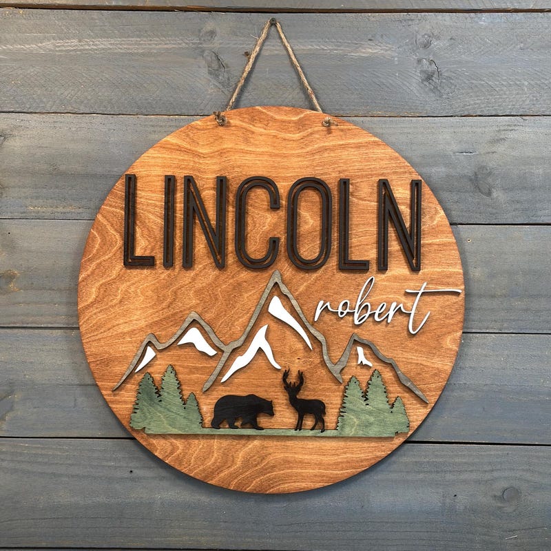 Wood Nursery Sign - Etsy