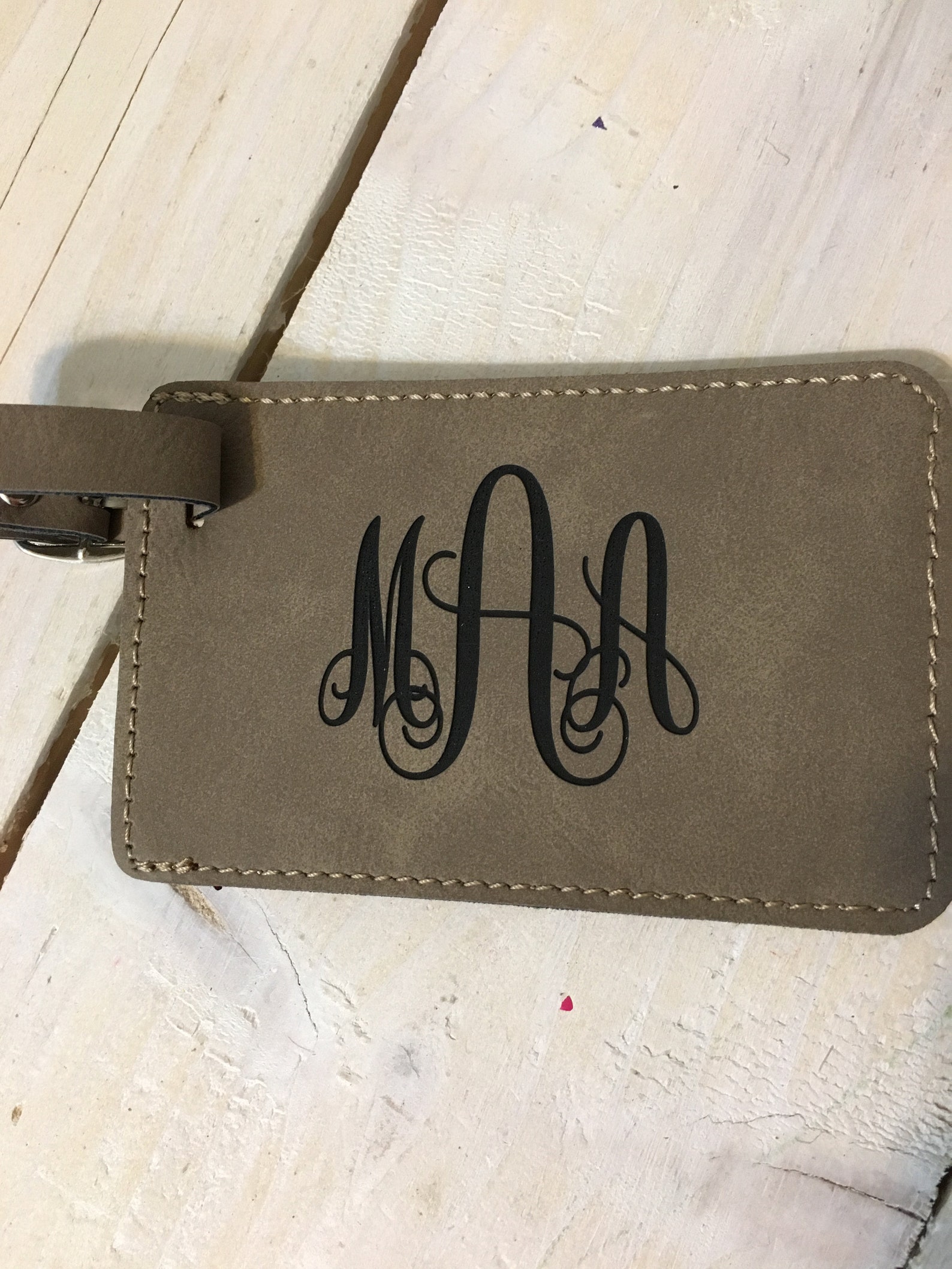 Personalized Luggage Tags Monogram Luggage Tags Leatherette | Etsy