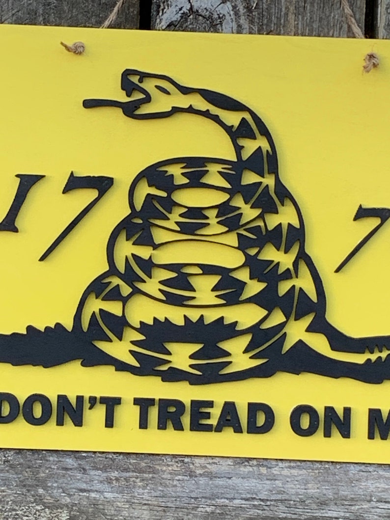 Don't Tread On Me Sign Gadsden Flag Wood Sign Wood Man | Etsy