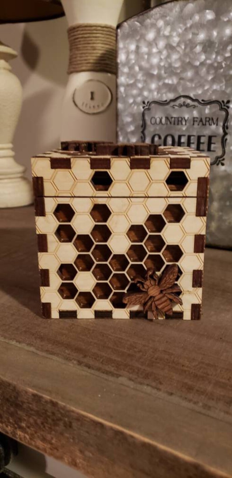 Honeycomb Box. Trinket Box Made From Wood. Bee and Honeycomb - Etsy