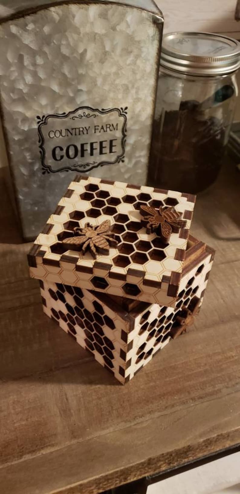Honeycomb Box. Trinket Box Made From Wood. Bee and Honeycomb - Etsy