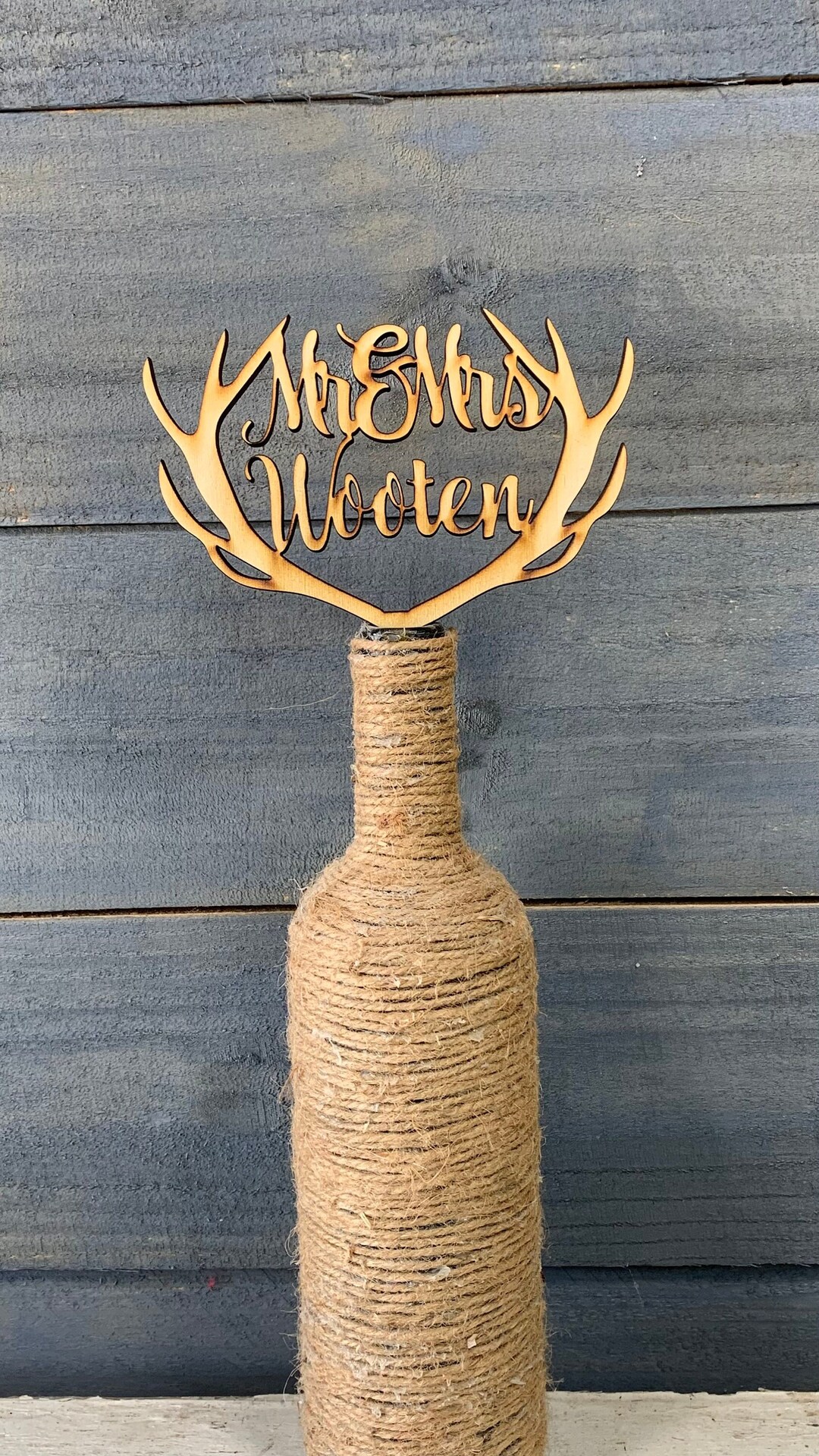 Wedding Cake Topper, Antler Cake Topper, Wooden Cake Topper, Antler ...