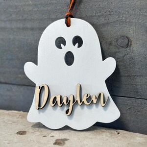 BOO Basket Tag, Halloween Tags, Name Tags, Wooden Name Tags, Pumpkin ...