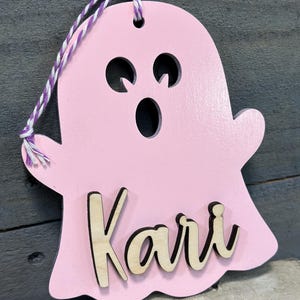 BOO Basket Tag, Halloween Tags, Name Tags, Wooden Name Tags, Pumpkin ...