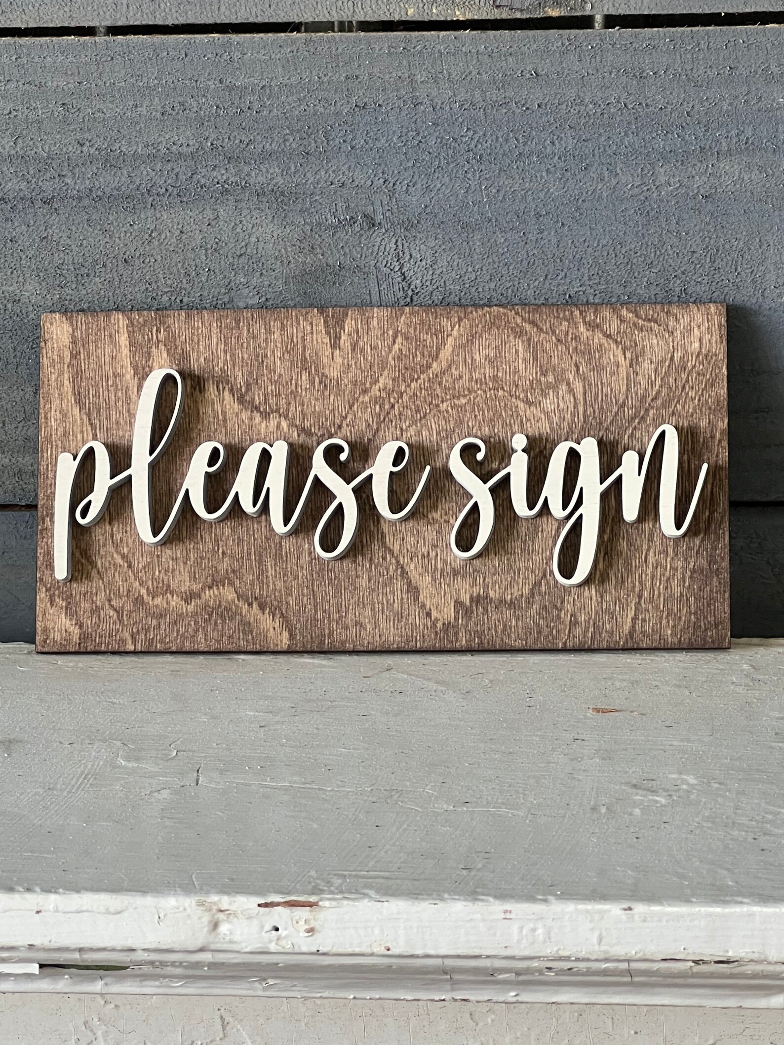Please Sign Wedding Wood Sign Wood Guest Book Alternative | Etsy