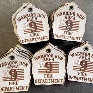 Personalized Firefighter Gift, Genuine Leather, Firefighter Keychain ...