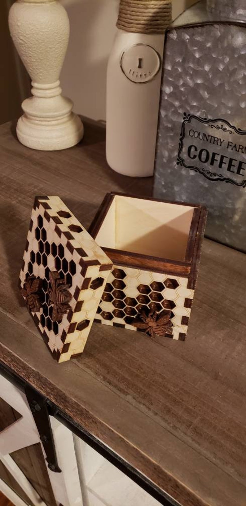 Honeycomb Box. Trinket Box Made From Wood. Bee and Honeycomb - Etsy