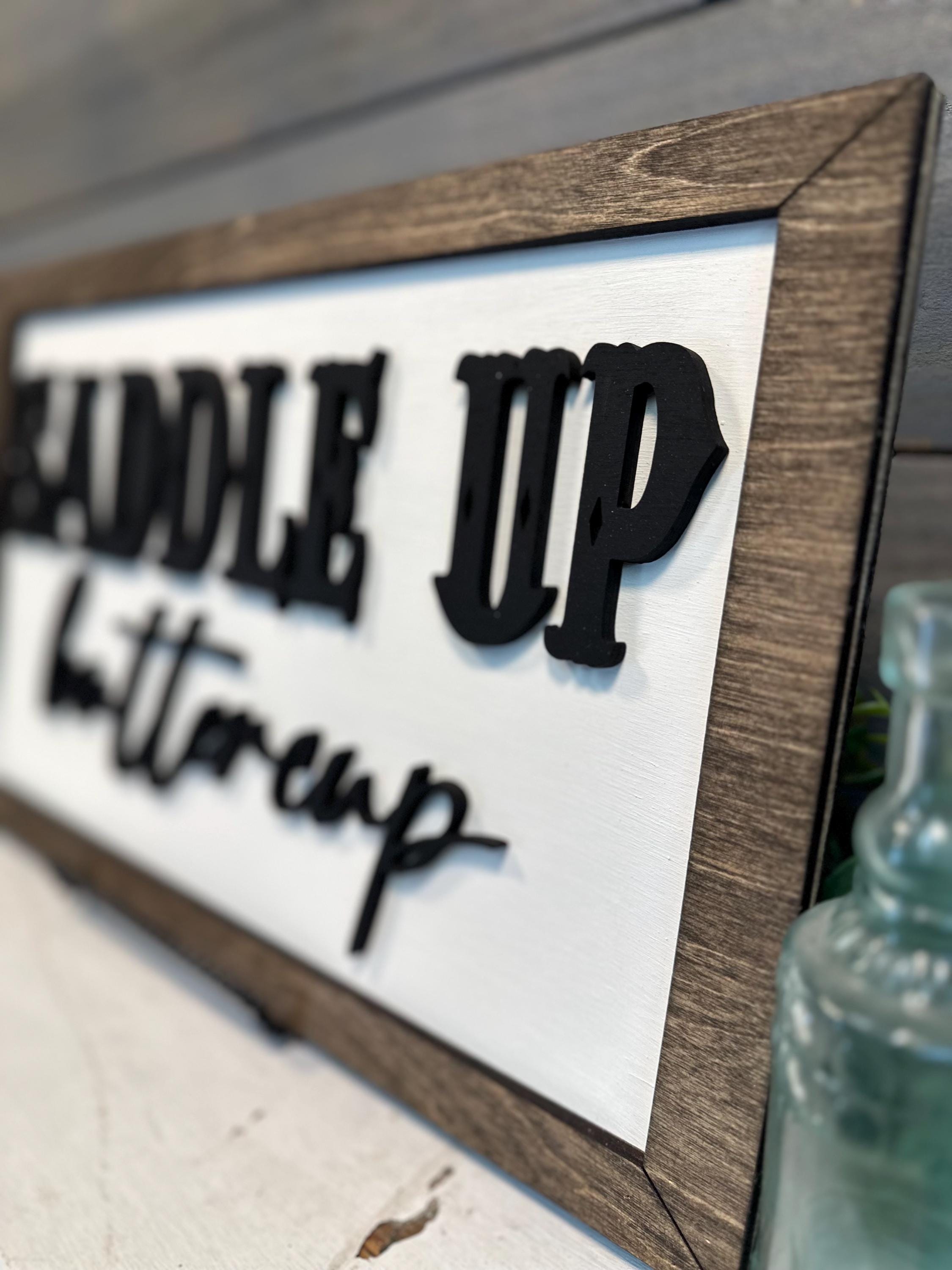 Saddle up Buttercup | Home Décor Sign | Western | Aztec | Cowboy ...
