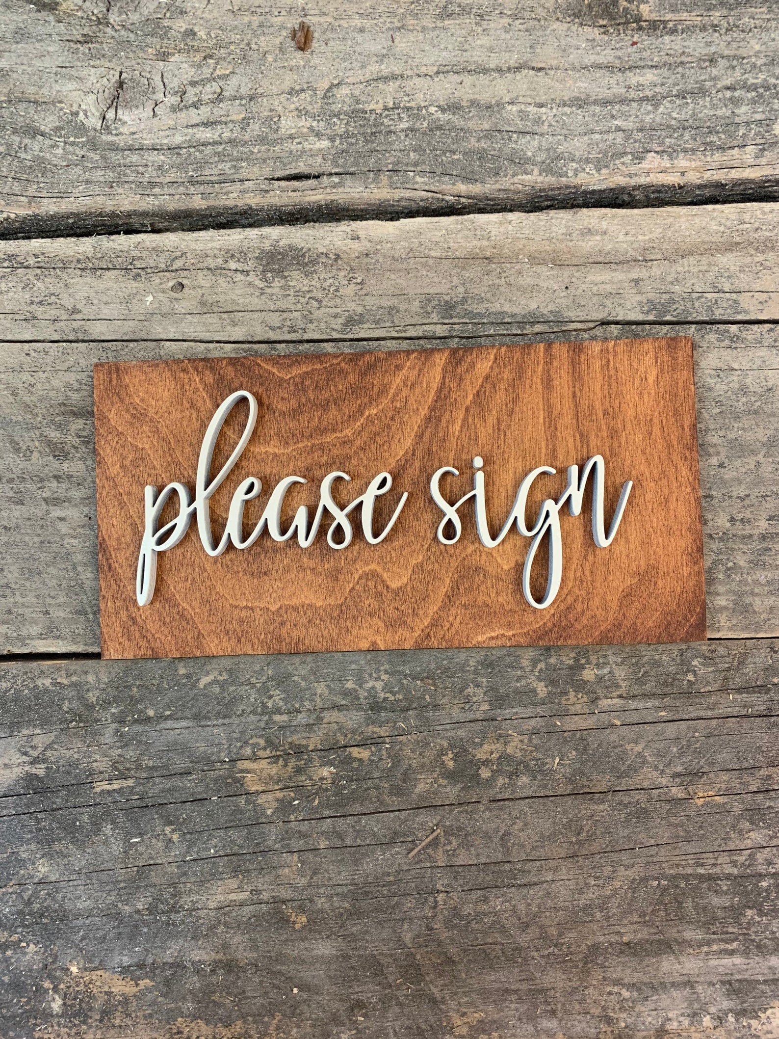 Please Sign Wedding Wood Sign Wood Guest Book Alternative | Etsy