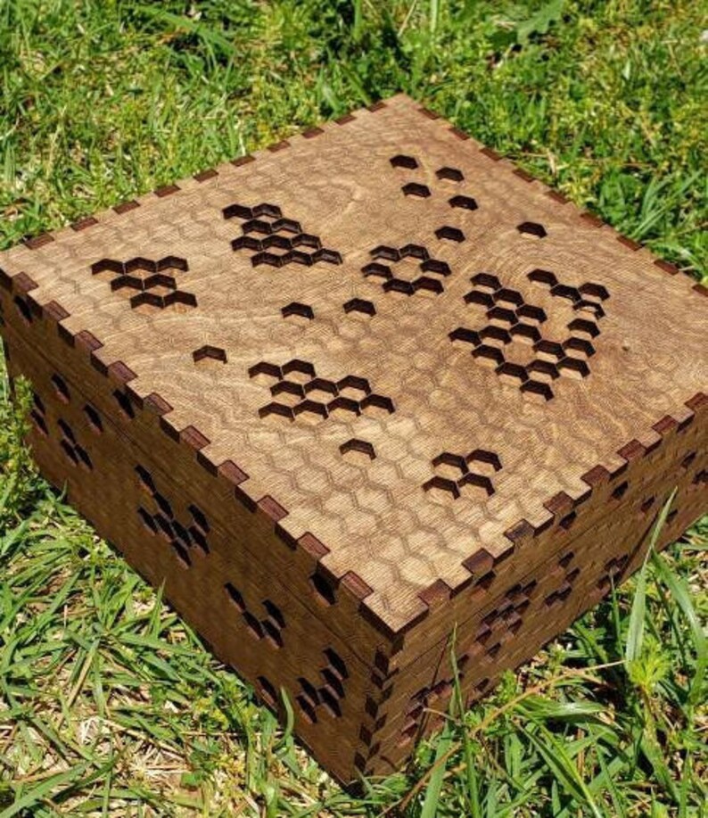 Honeycomb box. Trinket box made from wood. Bee and honeycomb | Etsy