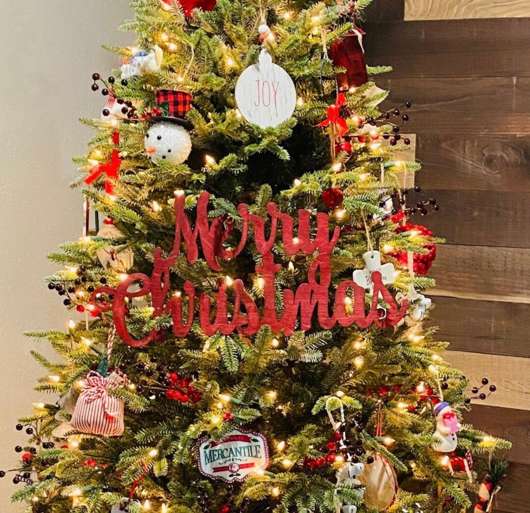 Christmas Decor, Wooden Merry Christmas Home Décor, Farmhouse Christmas ...