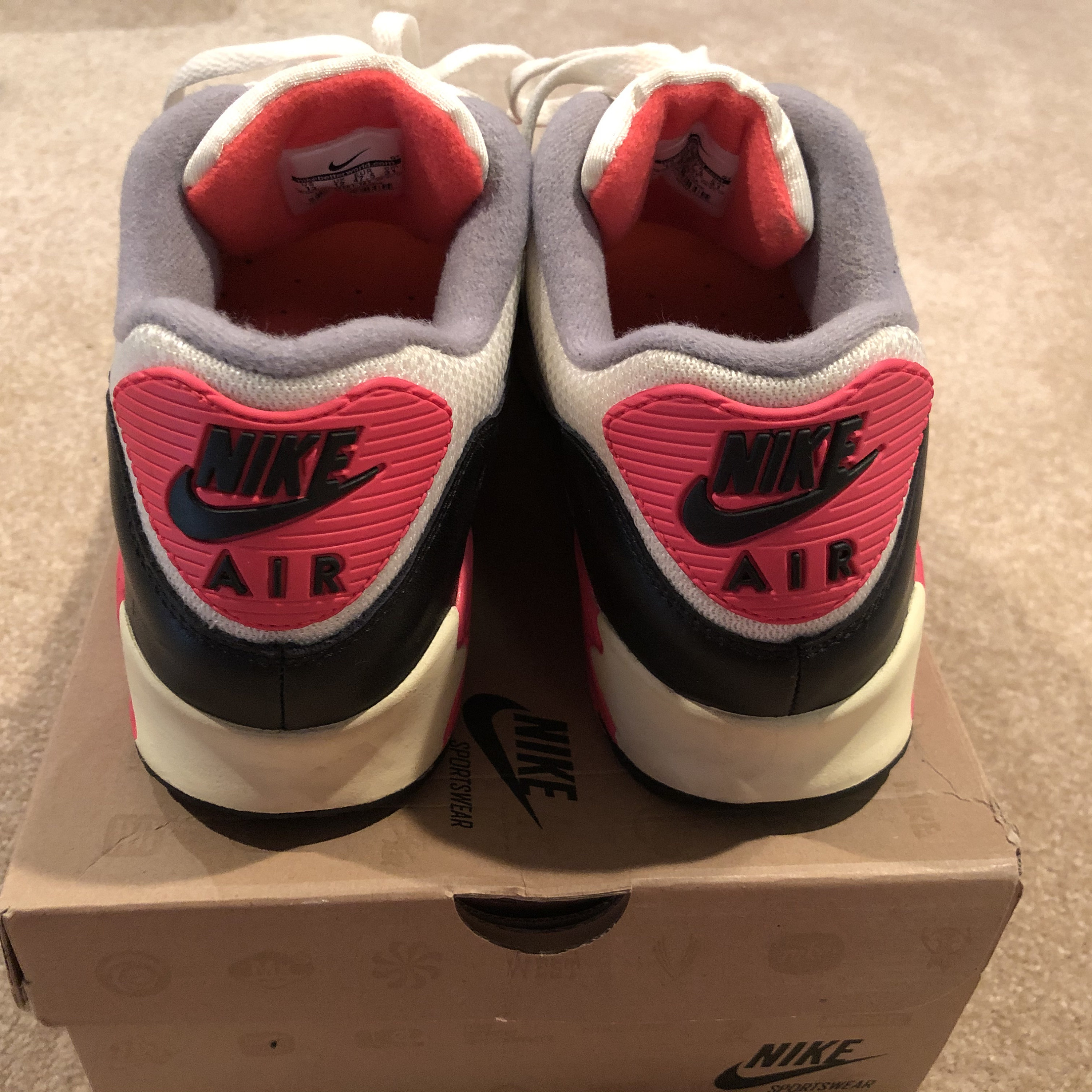 NIKE Air Max 90 INFRARED OG Size 13 Us 543361-161 Rare Limited Vintage ...