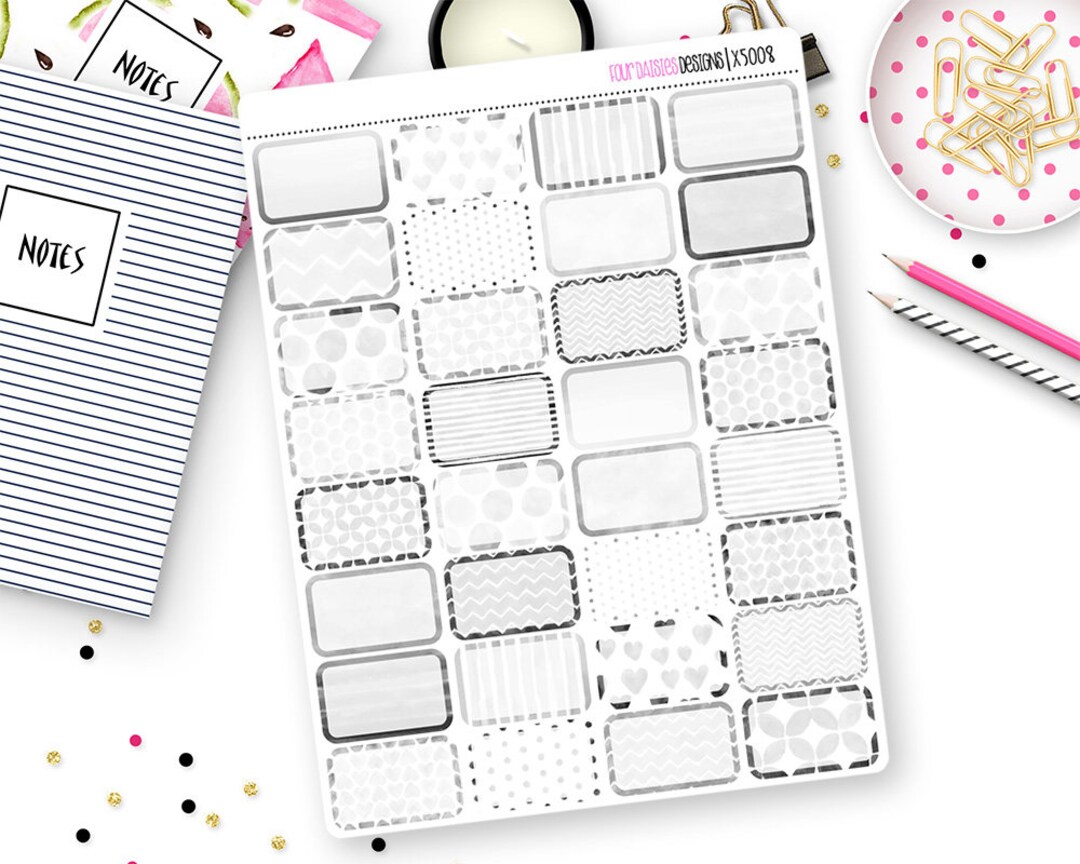 32 Neutral Watercolor Half Box Planner Stickers for Erin Condren Life ...