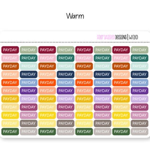 88 Payday Mini Label Stickers for Erin Condren Life Planner, Plum Paper ...