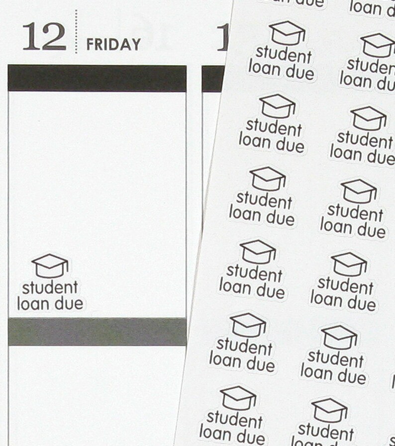 Debt Payment Reminder Planner Stickers for Erin Condren Life Planner ...