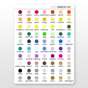 Custom Color Tracker Stickers for Erin Condren Life Planner, Plum Paper ...