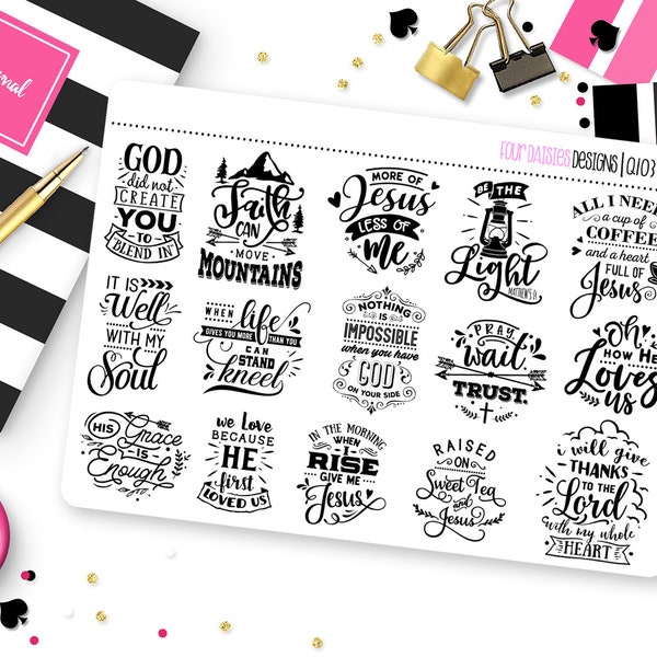 Happy Planner Faith Stickers - Etsy