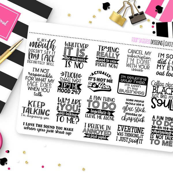 Sassy Stickers - Etsy