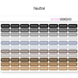 88 Payday Mini Label Stickers for Erin Condren Life Planner, Plum Paper ...