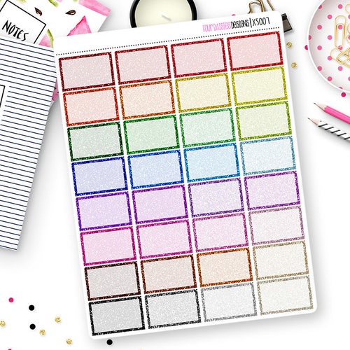 32 Neutral Watercolor Half Box Planner Stickers for Erin | Etsy