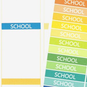 100 Rainbow School Header Stickers for Erin Condren Life Planner, Plum ...