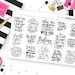 40 Full Box Checklist Strips Planner Stickers for Erin Condren Life ...
