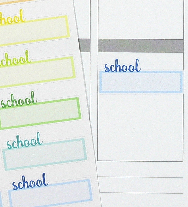 44 School Planner Stickers for Erin Condren Life Planner, Plum Paper or ...