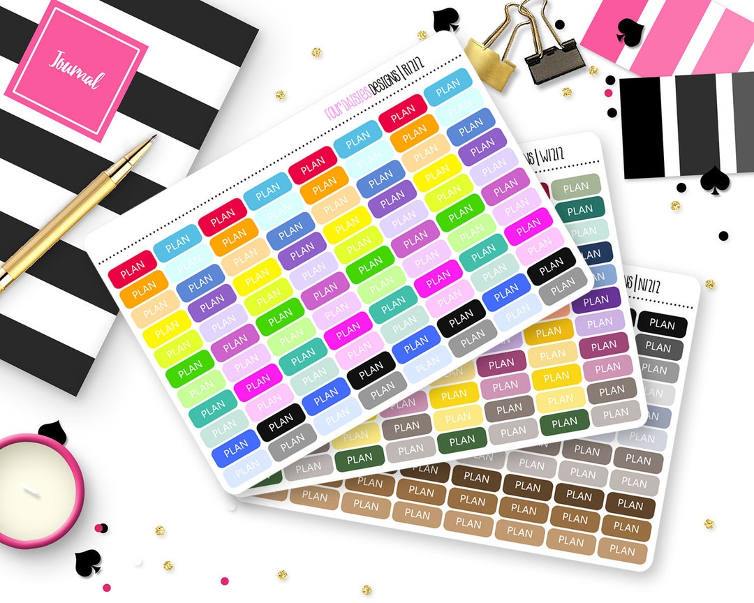 88 Plan Mini Label Stickers for Erin Condren Life Planner, Plum Paper ...