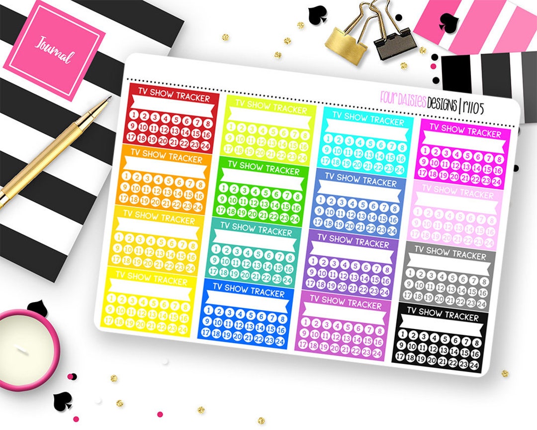 16 TV Show Episode Tracker Planner Stickers for Erin Condren Life ...